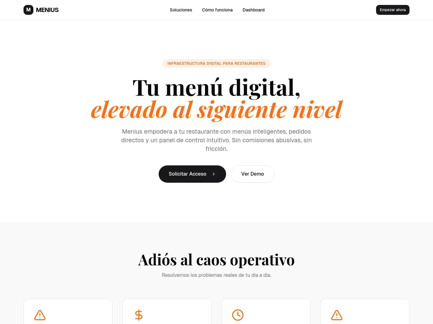 MENIUS B2B SaaS Platform