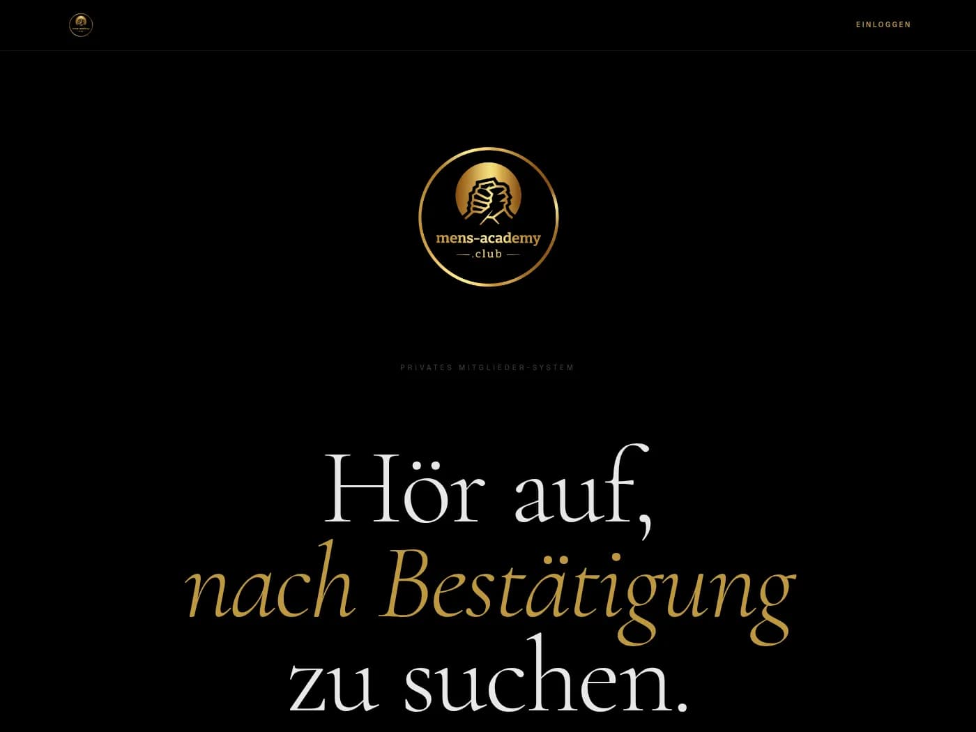 Mens Academy Platform
