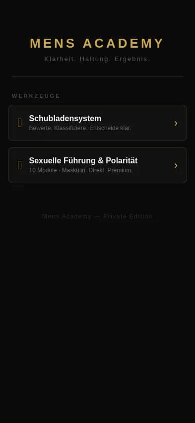 Mens Academy Enhancement