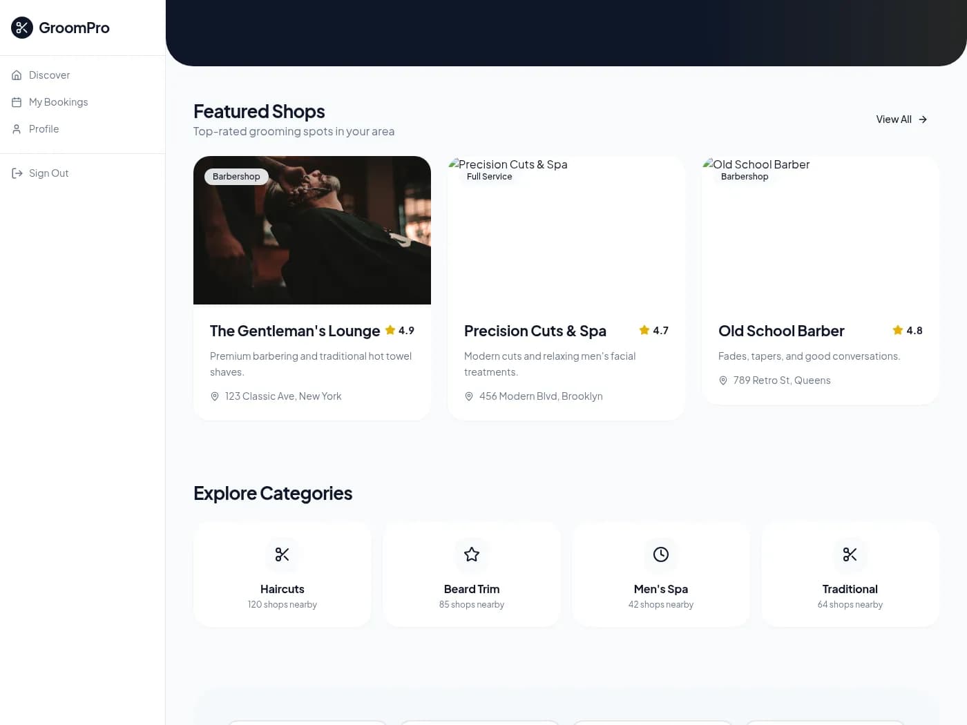 GroomPro Booking App
