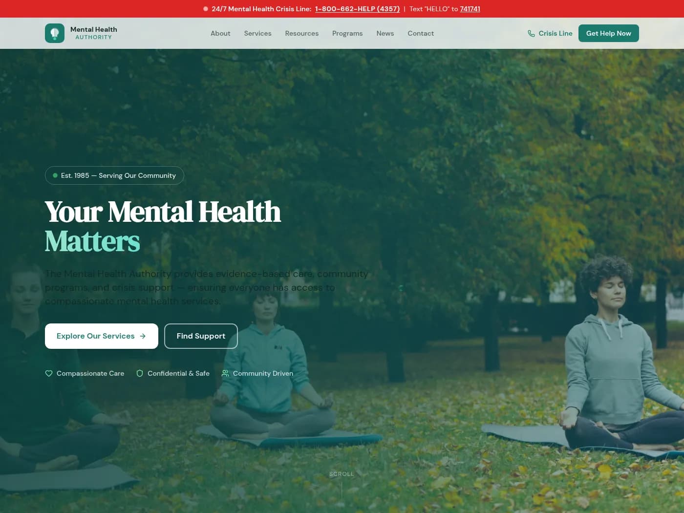 Mental Health Authority Site