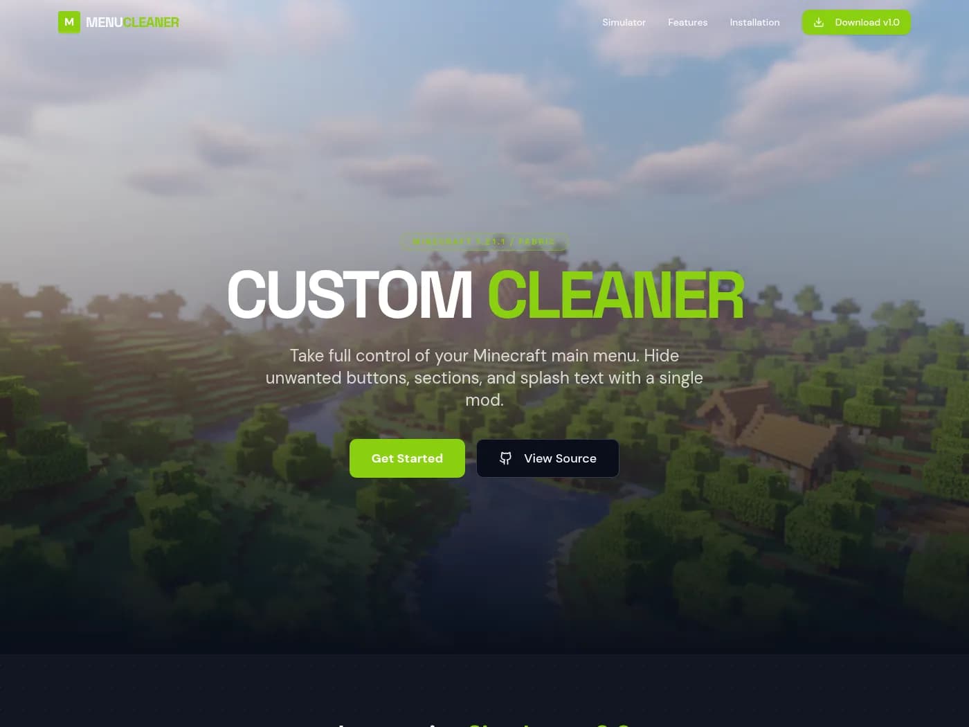 Custom Menu Cleaner