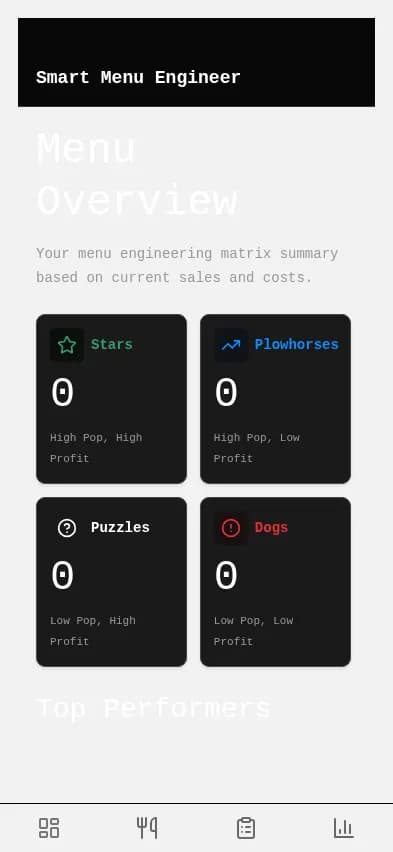 Smart Menu Engineer