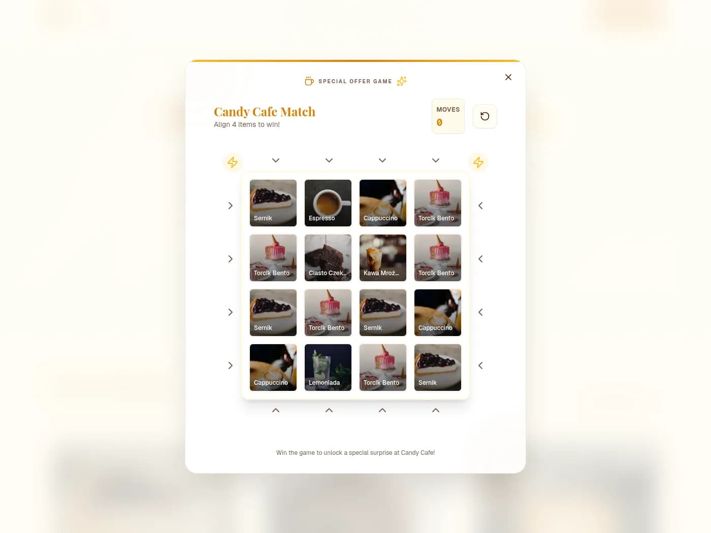 Menu Match Game
