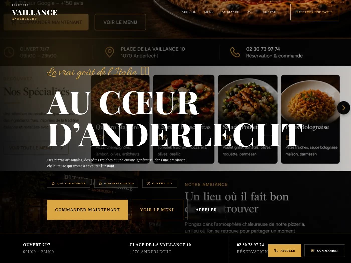 Menu Perfect Webpage