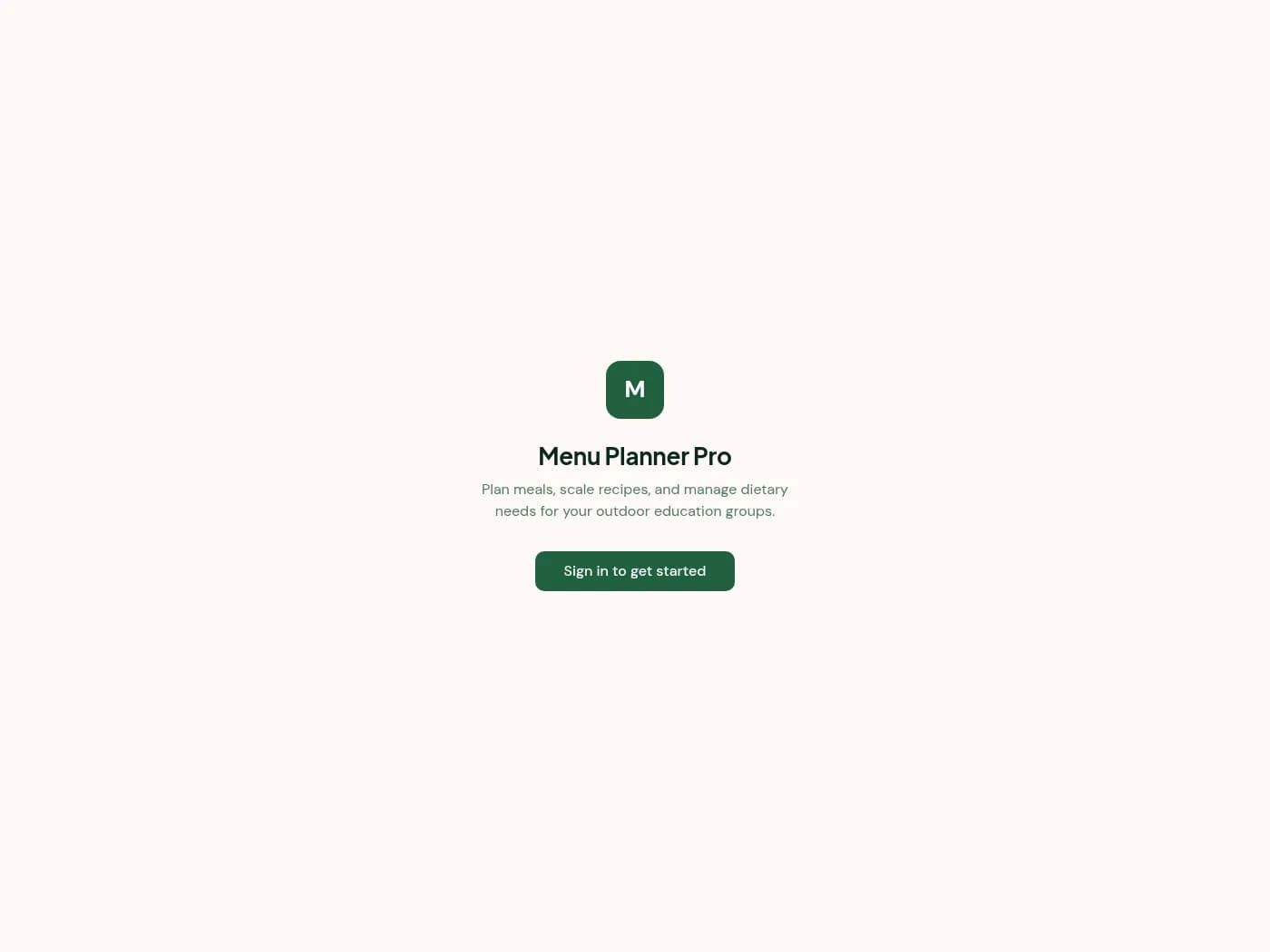 Menu Planner Pro