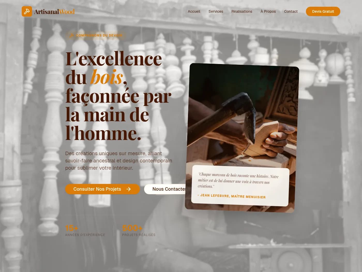 Menuiserie Web Showcase