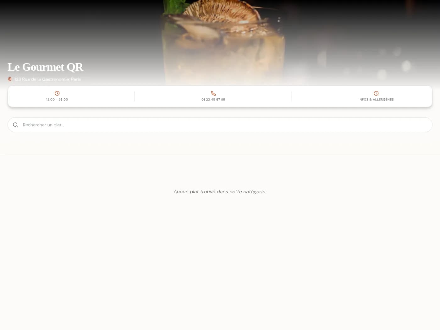MenuQR Restaurant App