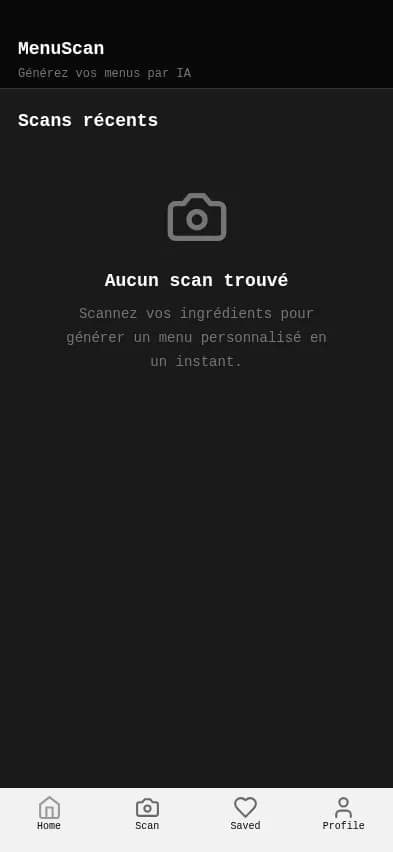 MenuScan Cuisine App