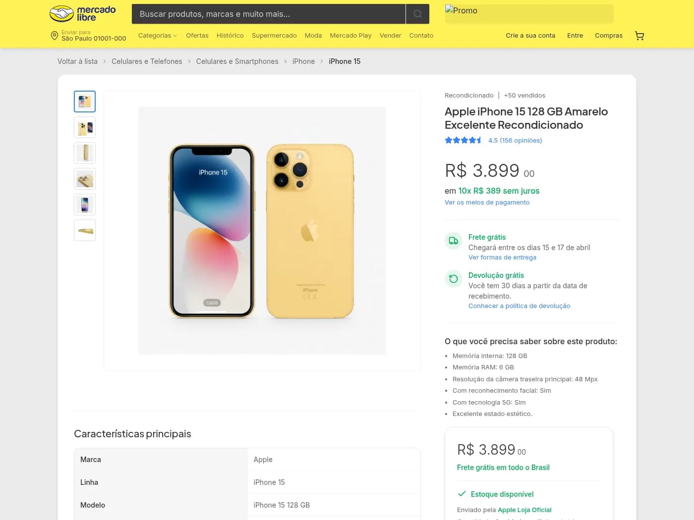 MercadoLivre Product Page Clone