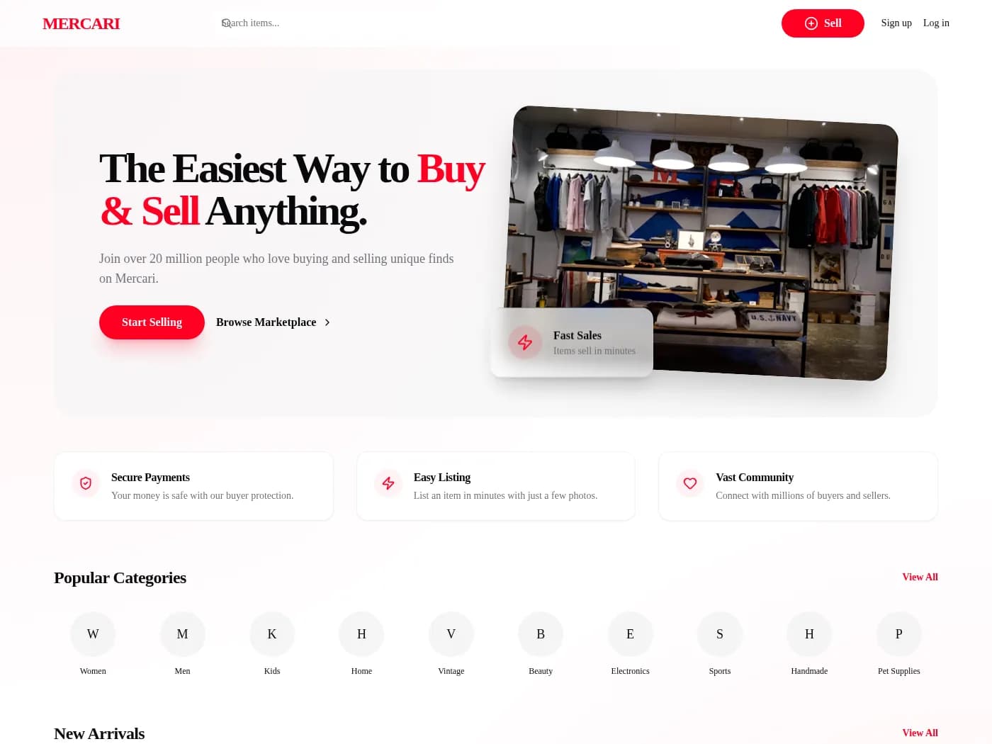Mercari Marketplace Clone