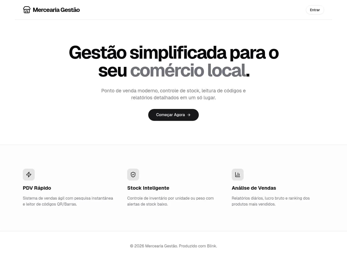 Mercearia Gestão POS