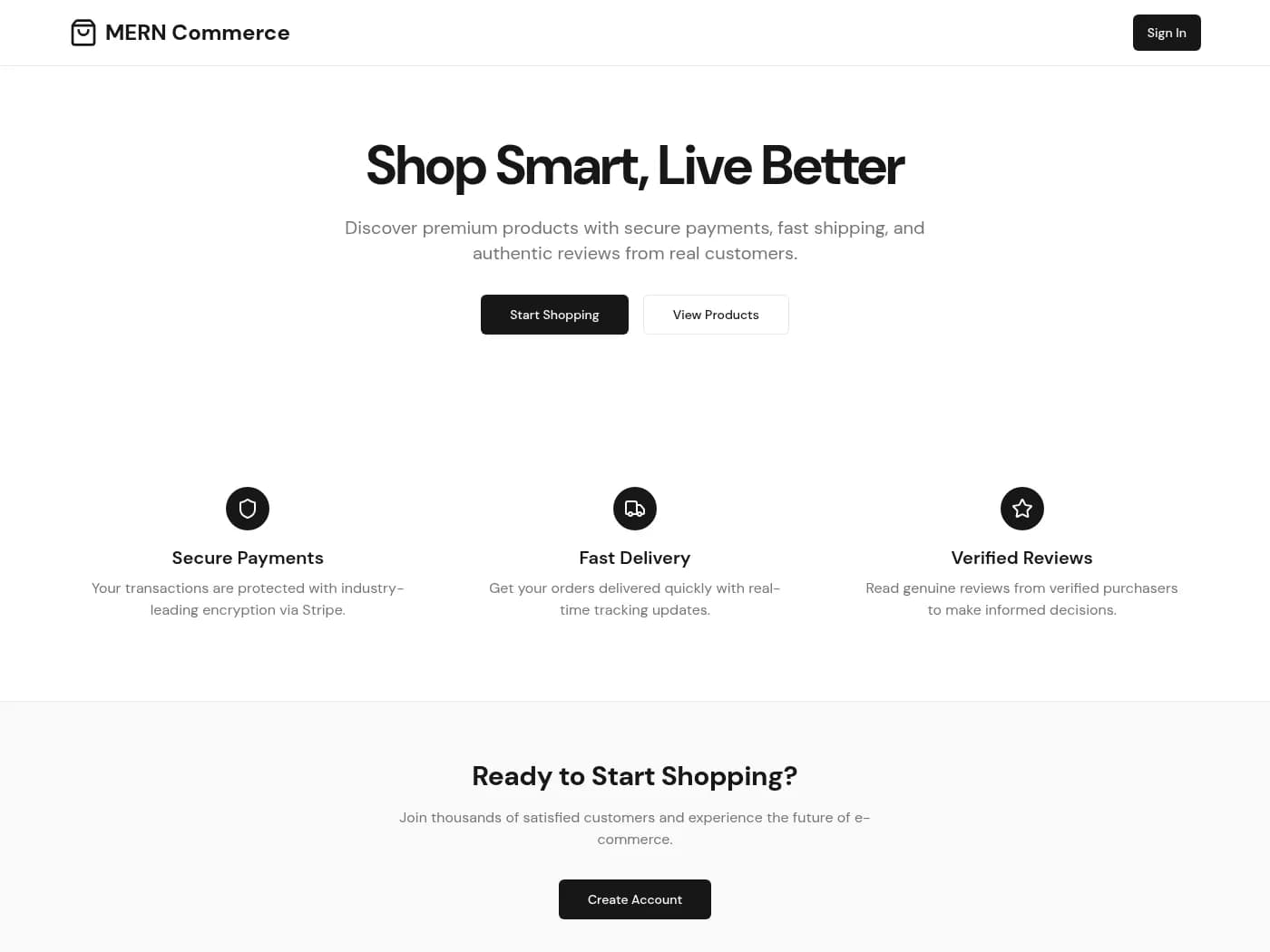 MERN Commerce Hub