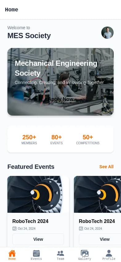 MES Society App