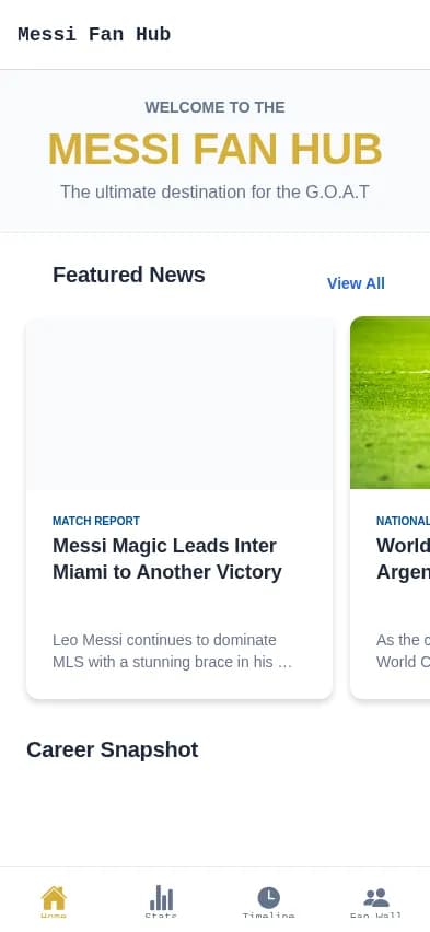 Messi Fan Hub