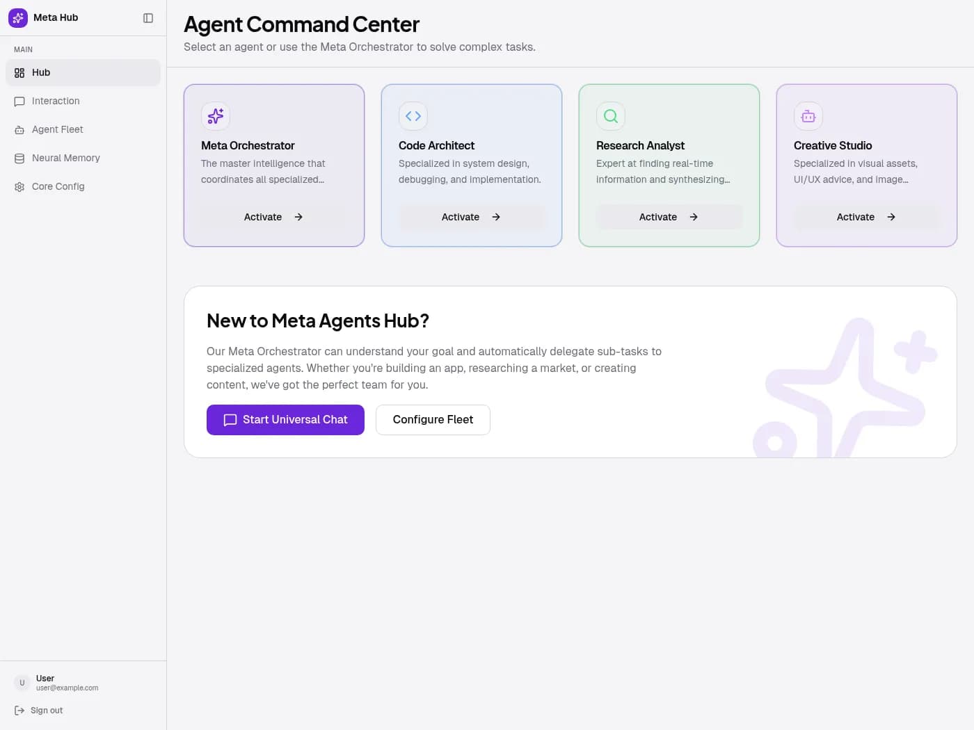 Meta Agents Hub
