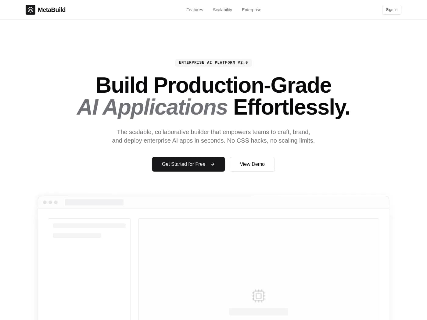 MetaBuild AI Platform