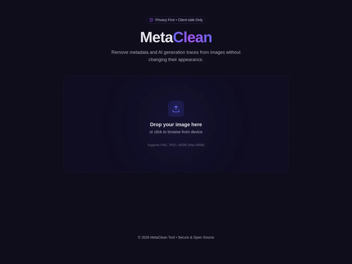 MetaClean Image Tool