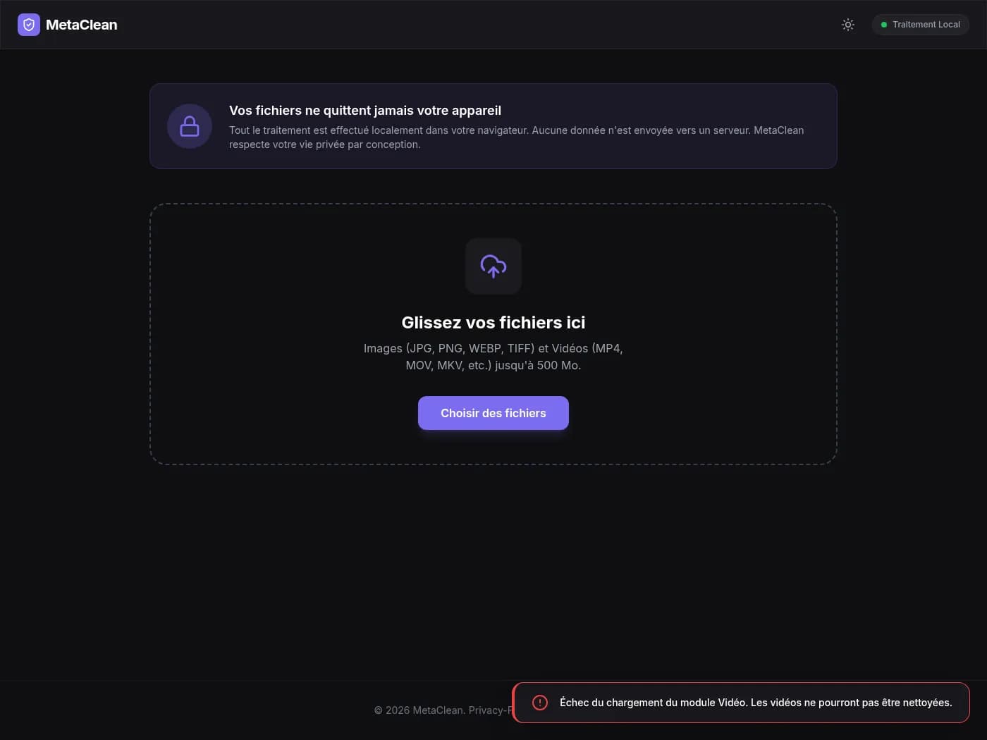 MetaClean Web App