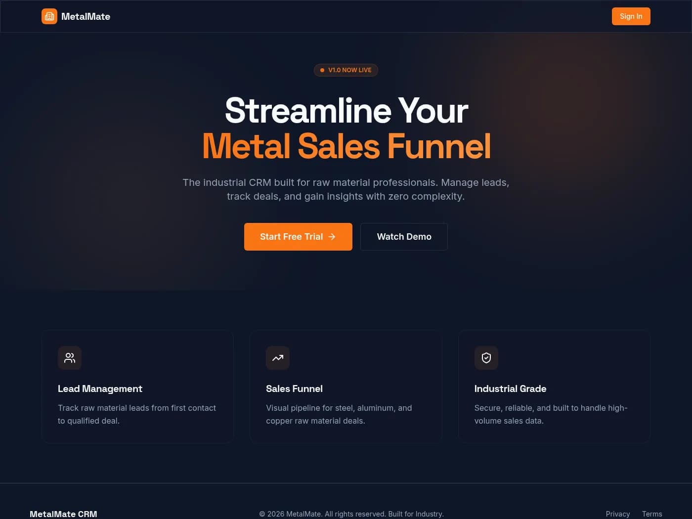MetalMate CRM