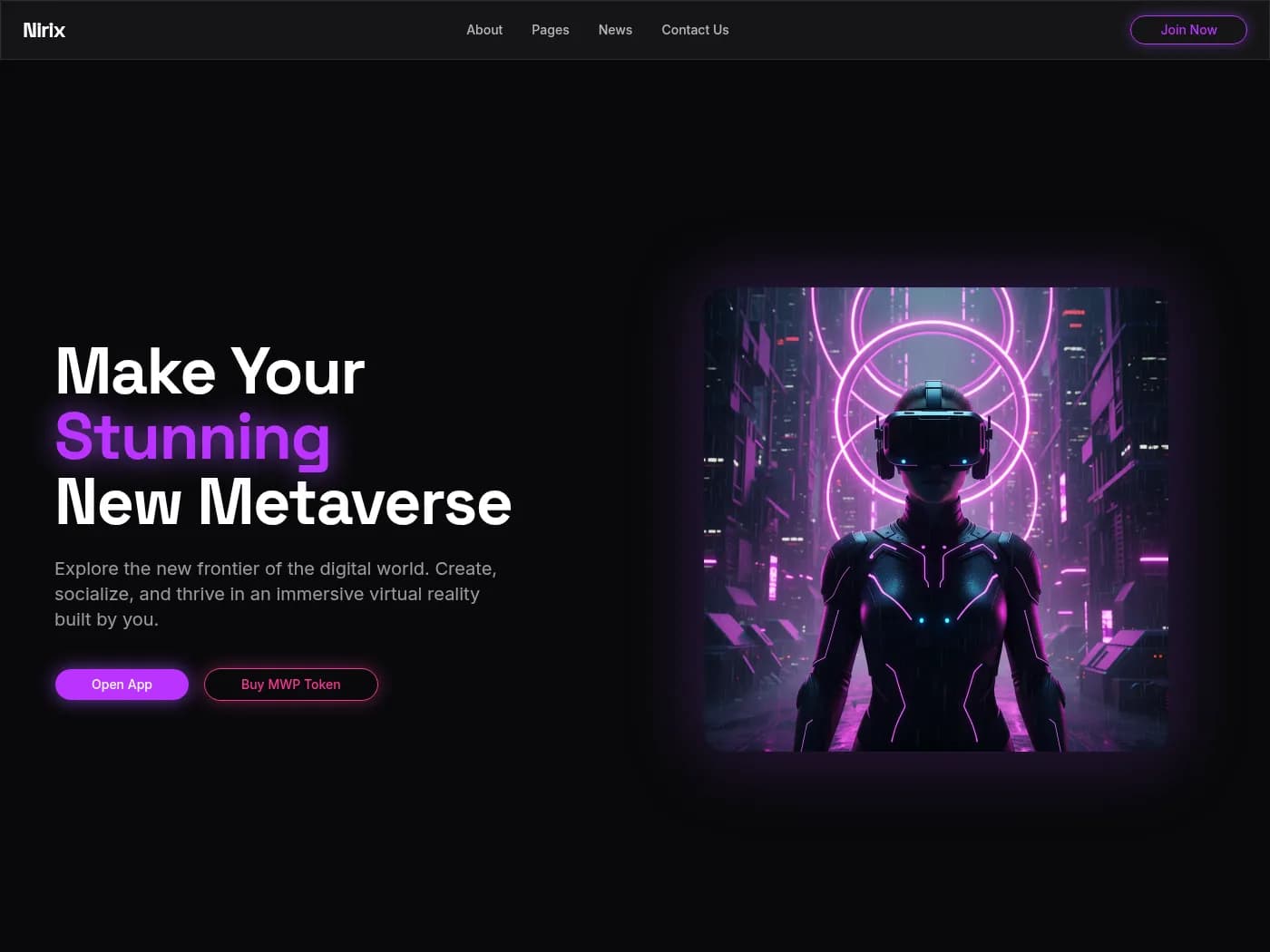Metaverse Glow Landing