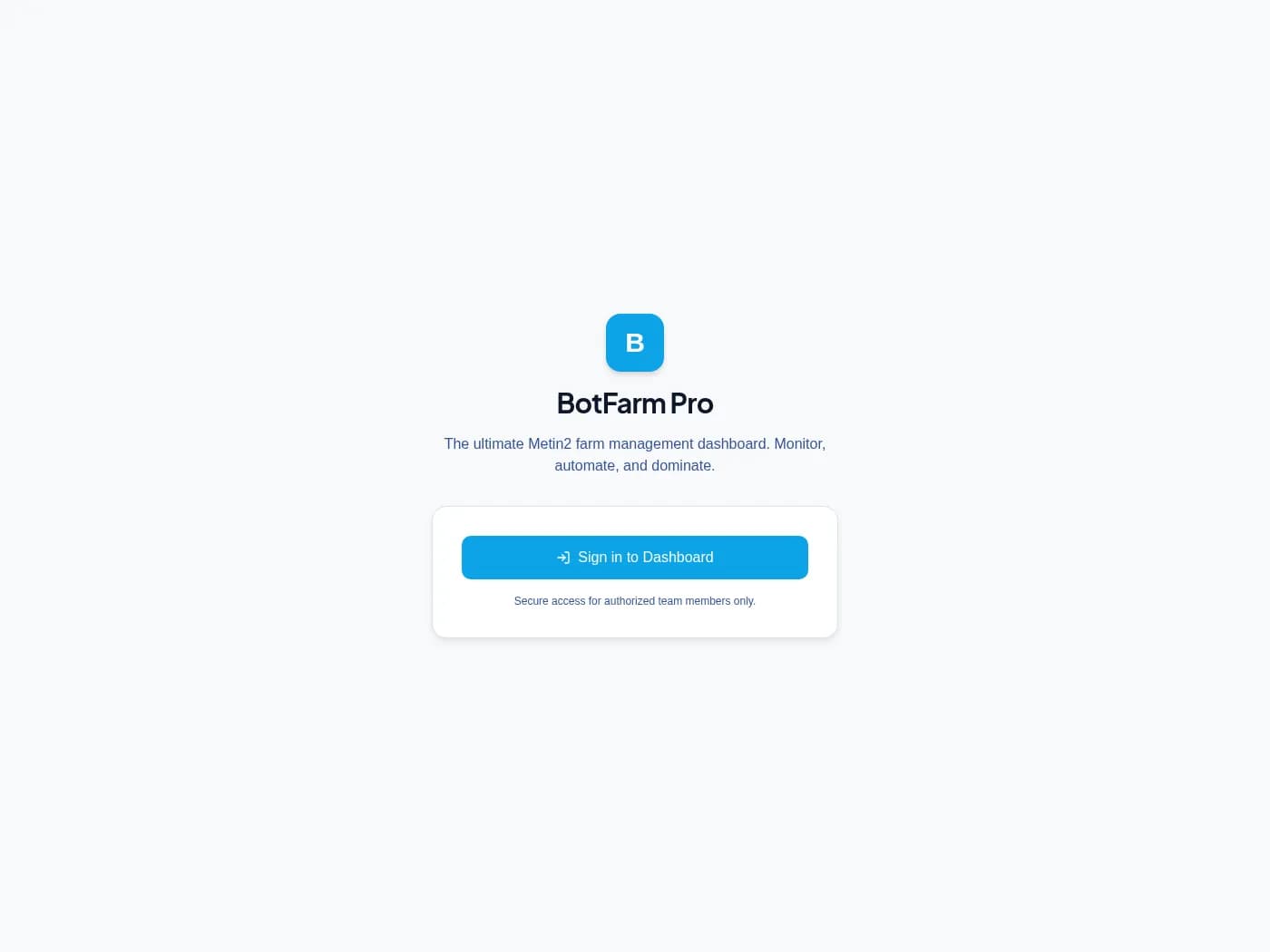 BotFarm Pro Dashboard