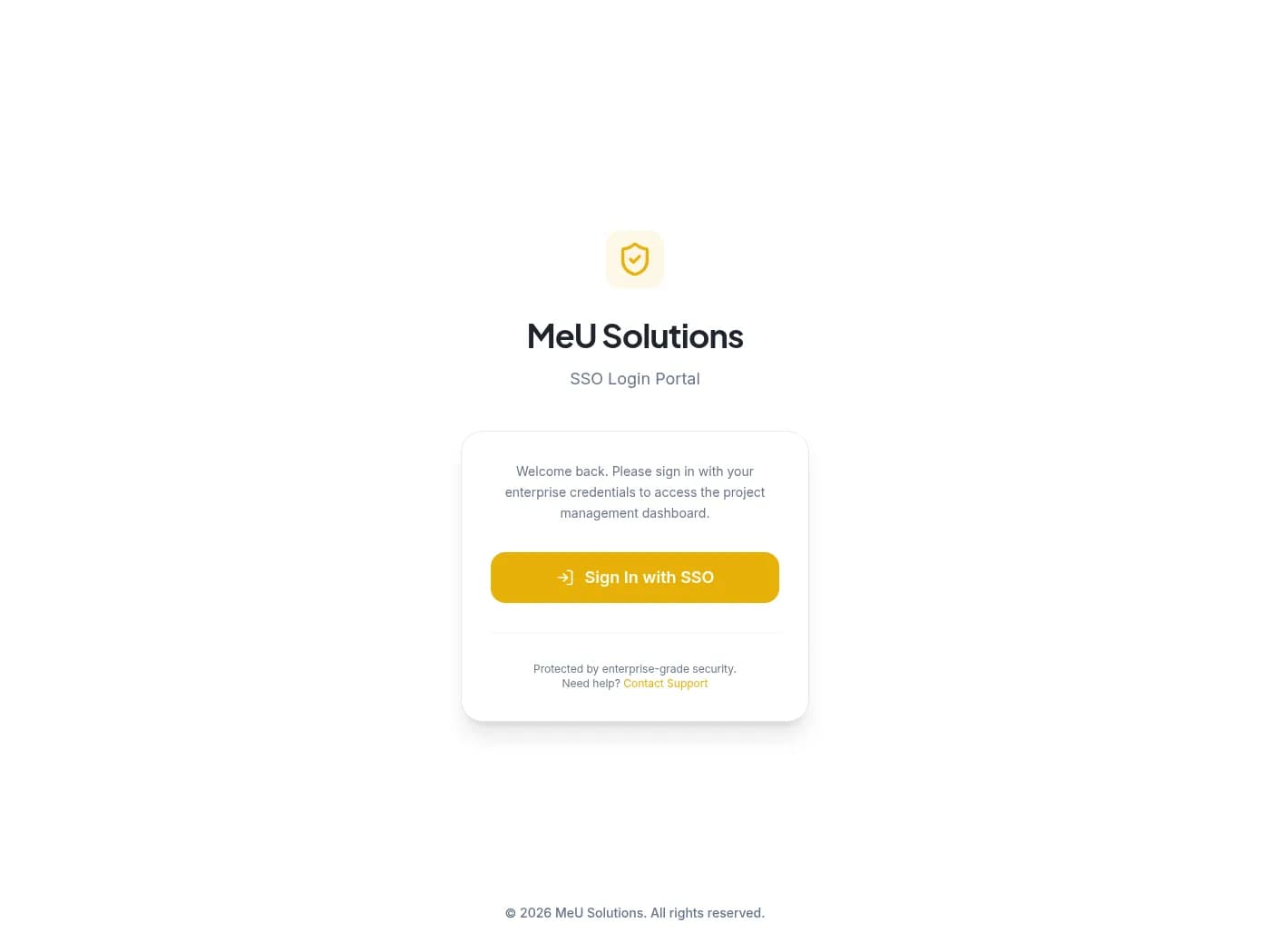 MeU SSO Login Portal