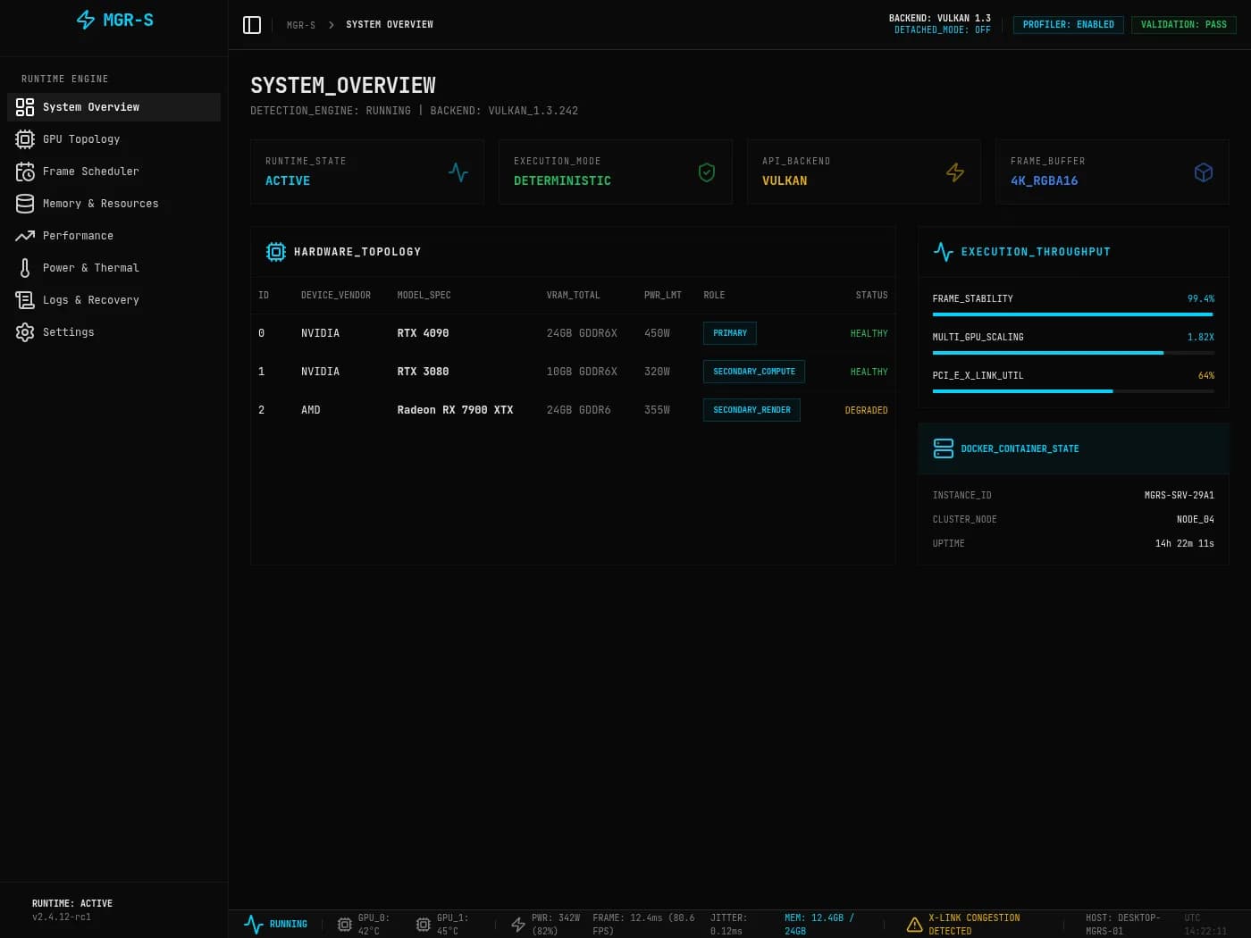 MGR-S GPU Runtime UI