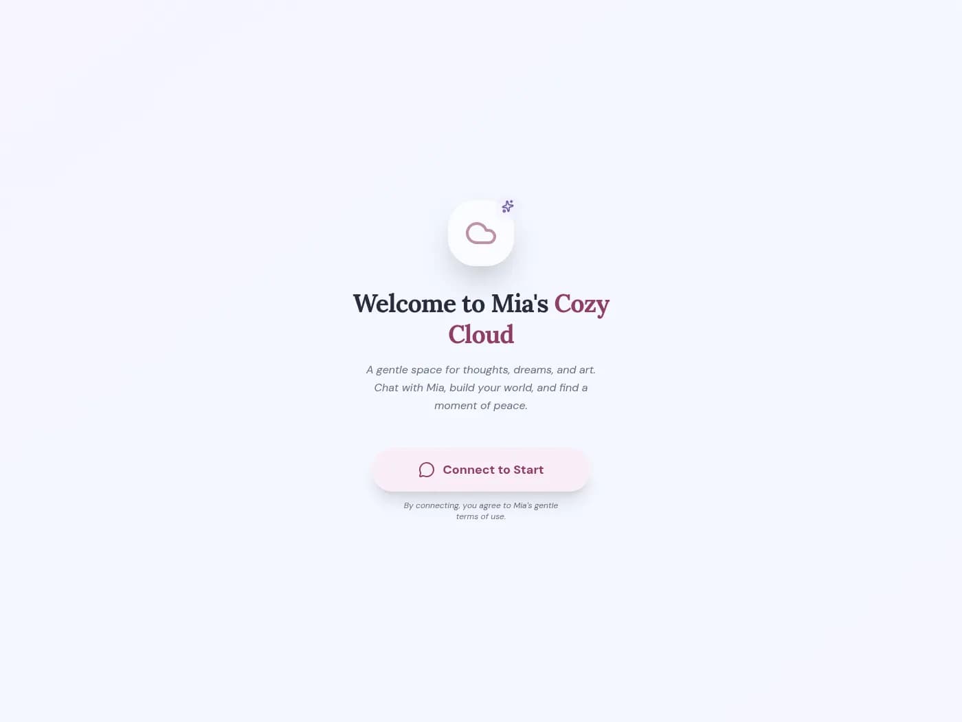 Mia's Cozy Cloud App