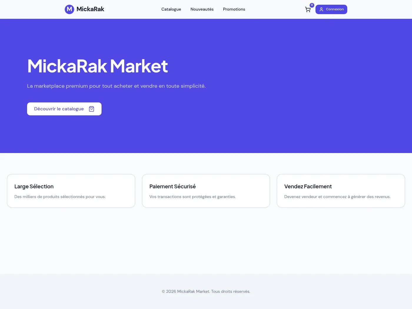 MickaRak Market MVP