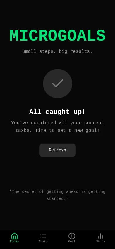 MicroGoals App