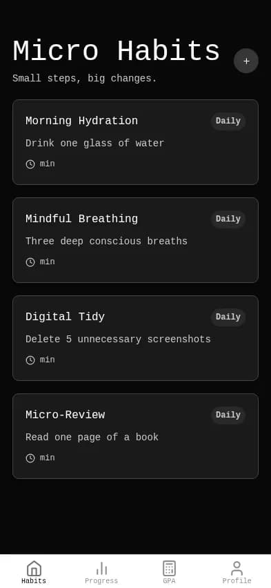 MicroHabit Coach