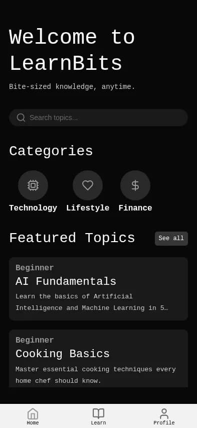 LearnBits Mobile