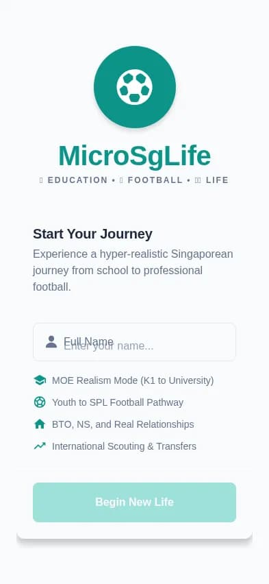 MicroSgLife Football Simulator