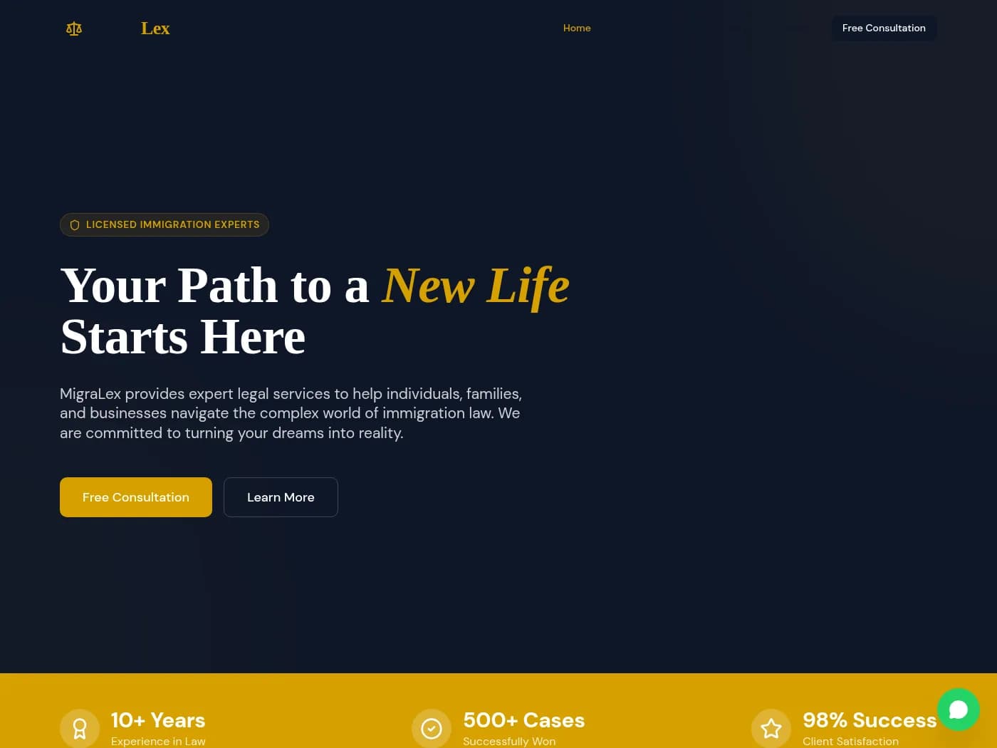 MigraLex Law Firm Website