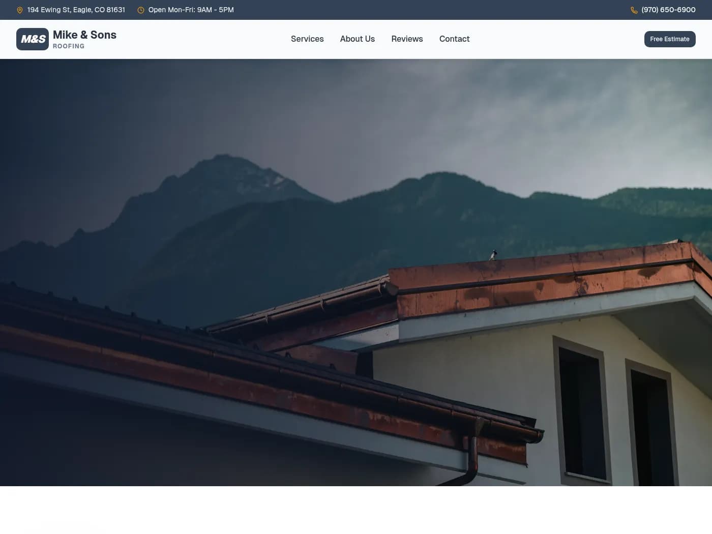 Mike & Sons Roofing Site