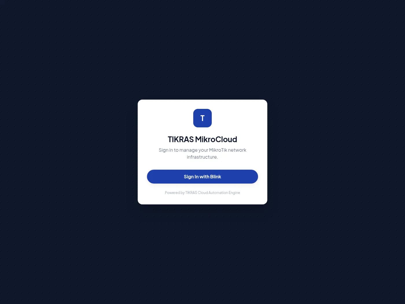TIKRAS MikroCloud Manager