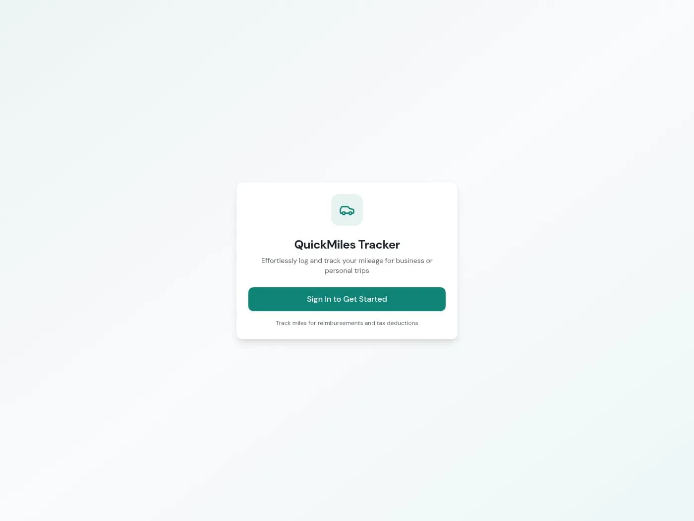 QuickMiles Tracker