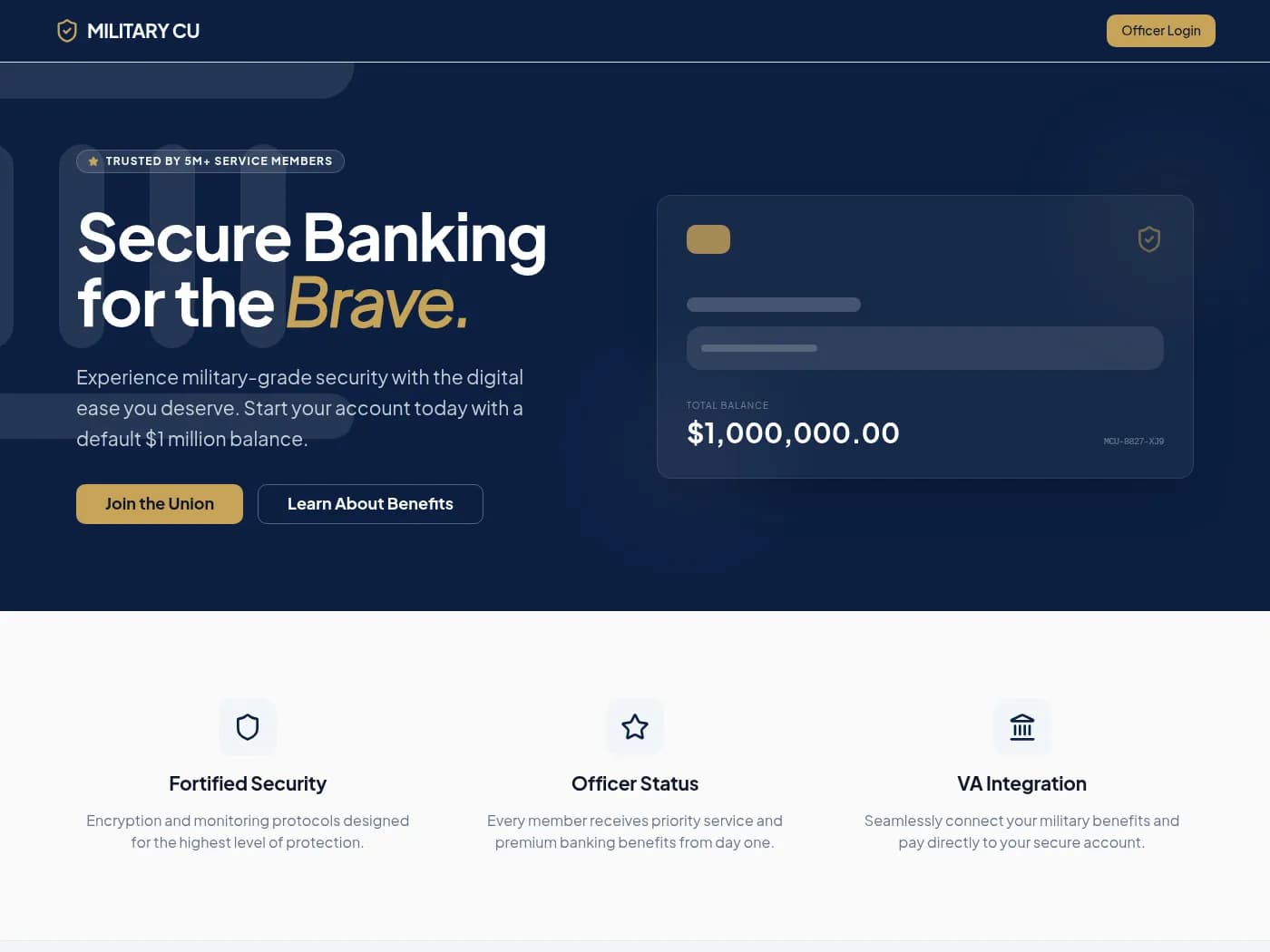 Military Credit Union Bank