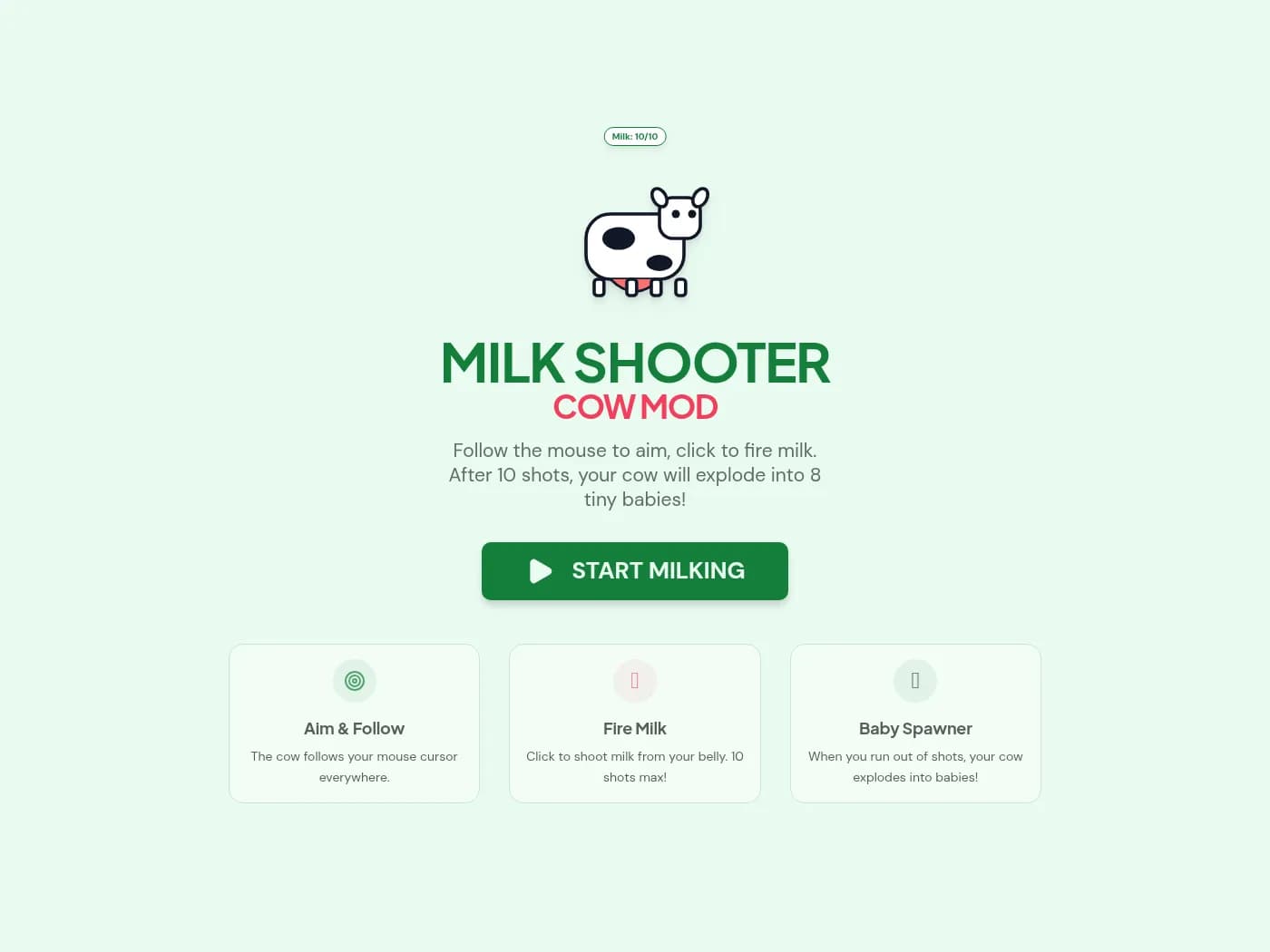 Milk Shooter Cow Mod