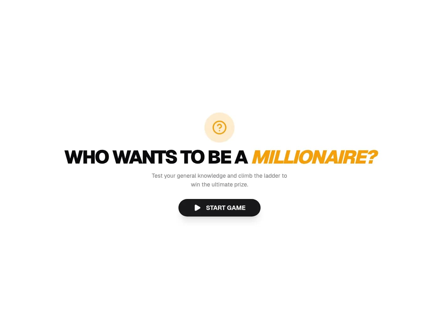 Millionaire Quiz Game