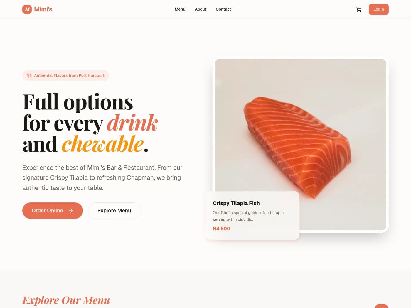 Mimi's Ordering Platform