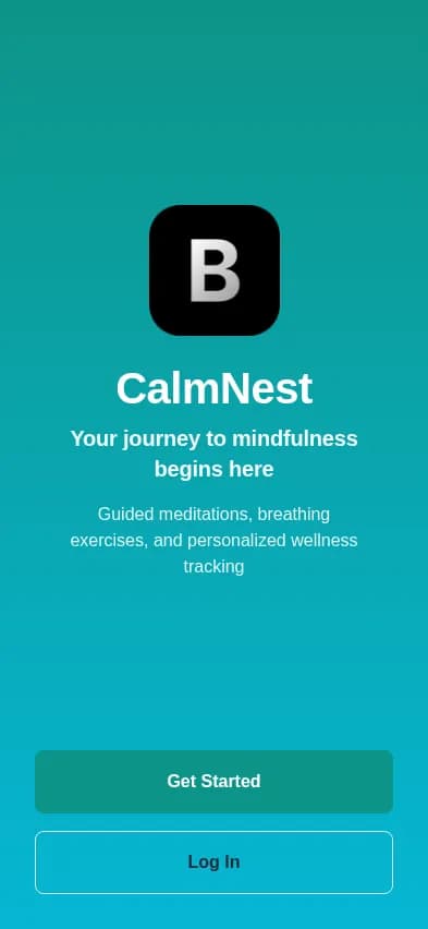 CalmNest Wellness App