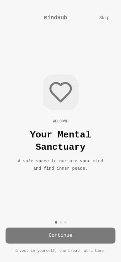 MindHub Mental Wellness App