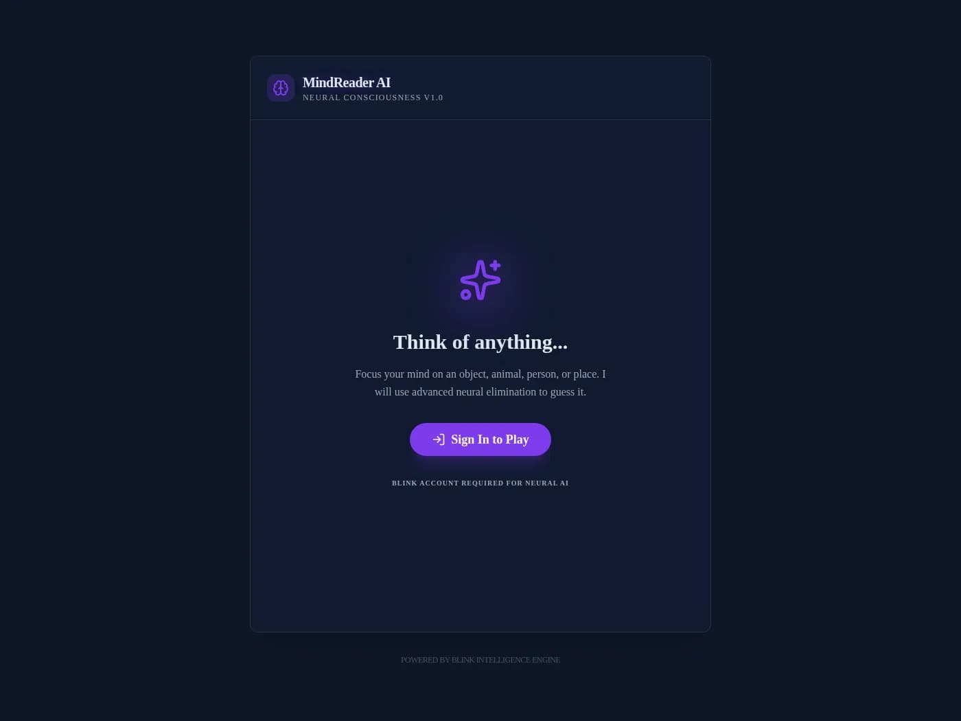 MindReader AI Game