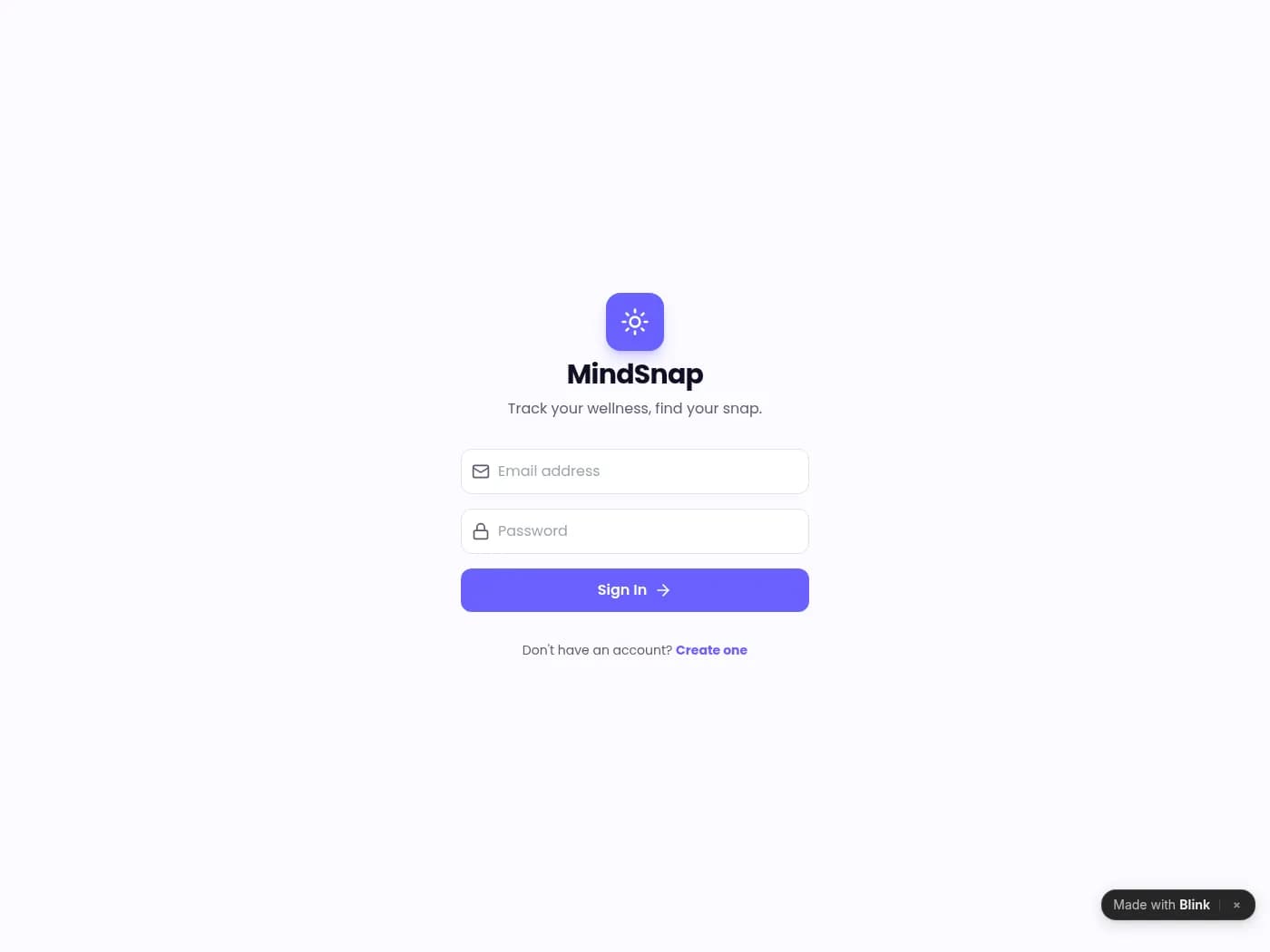 MindSnap Wellness Tracker