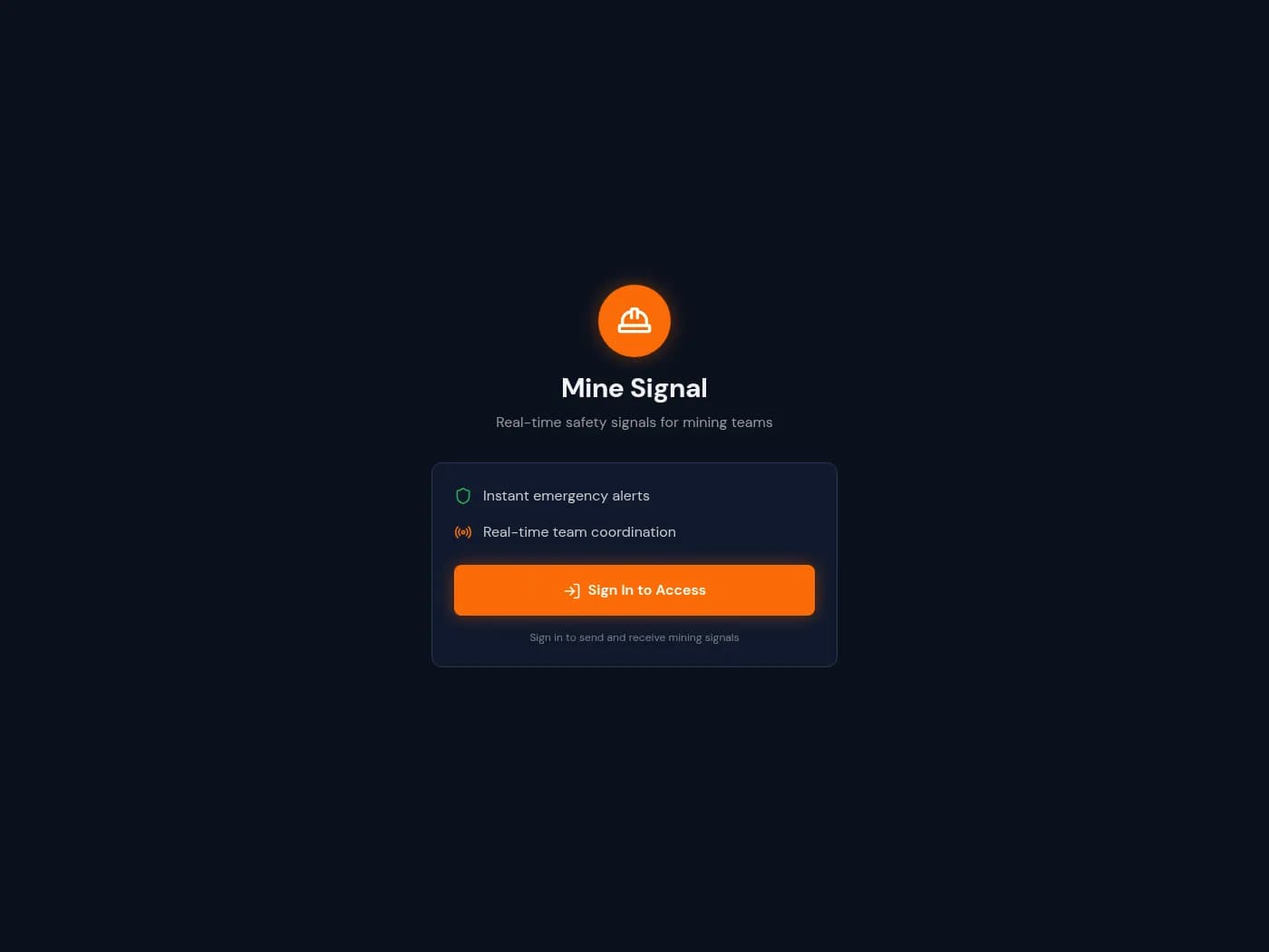 Mine Signal App
