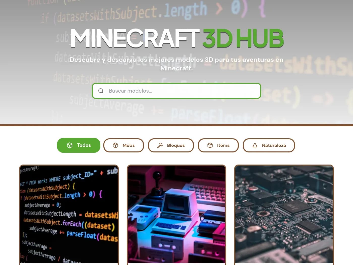 Minecraft 3D Model Hub