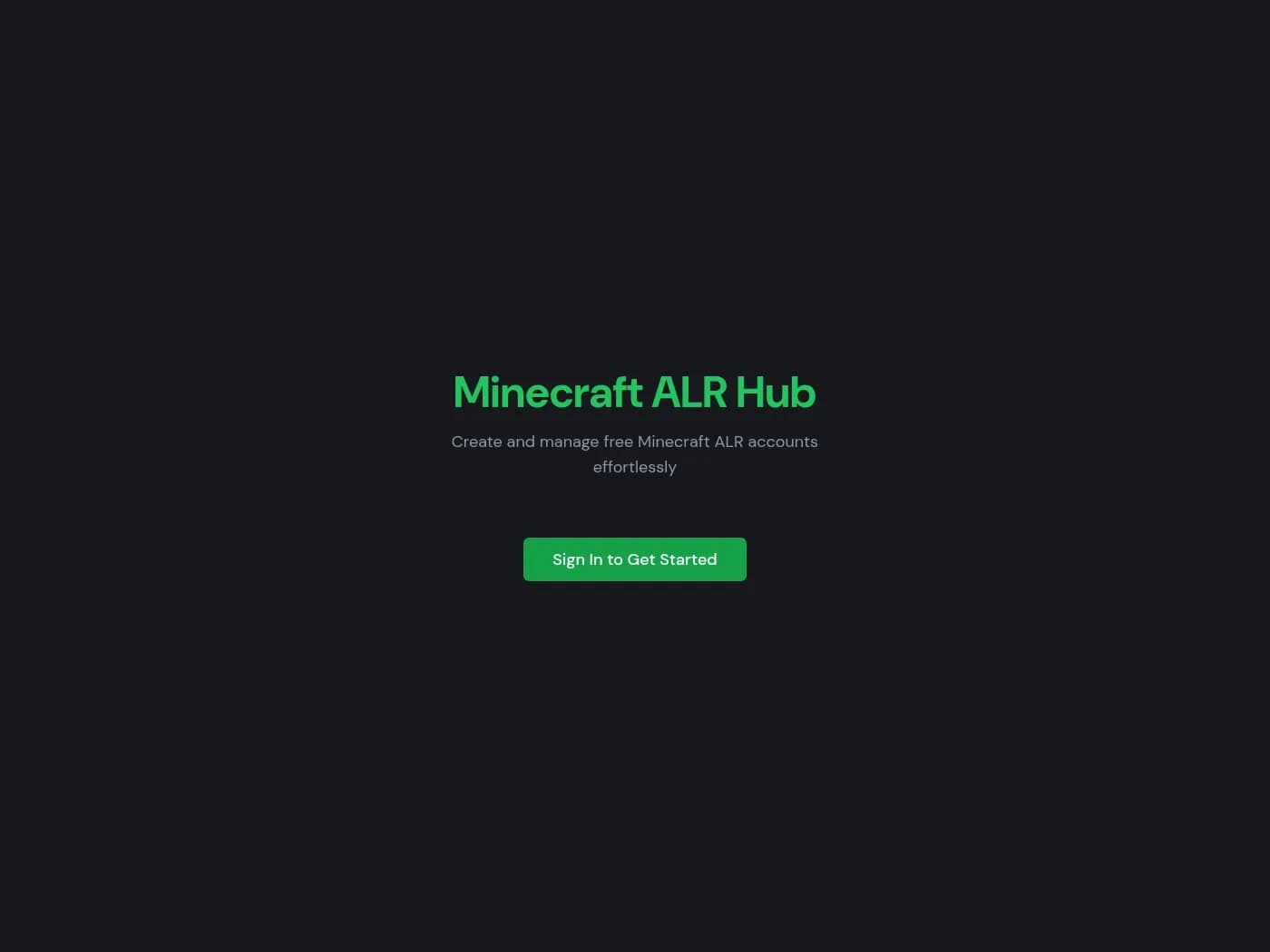 Minecraft ALR Account Hub