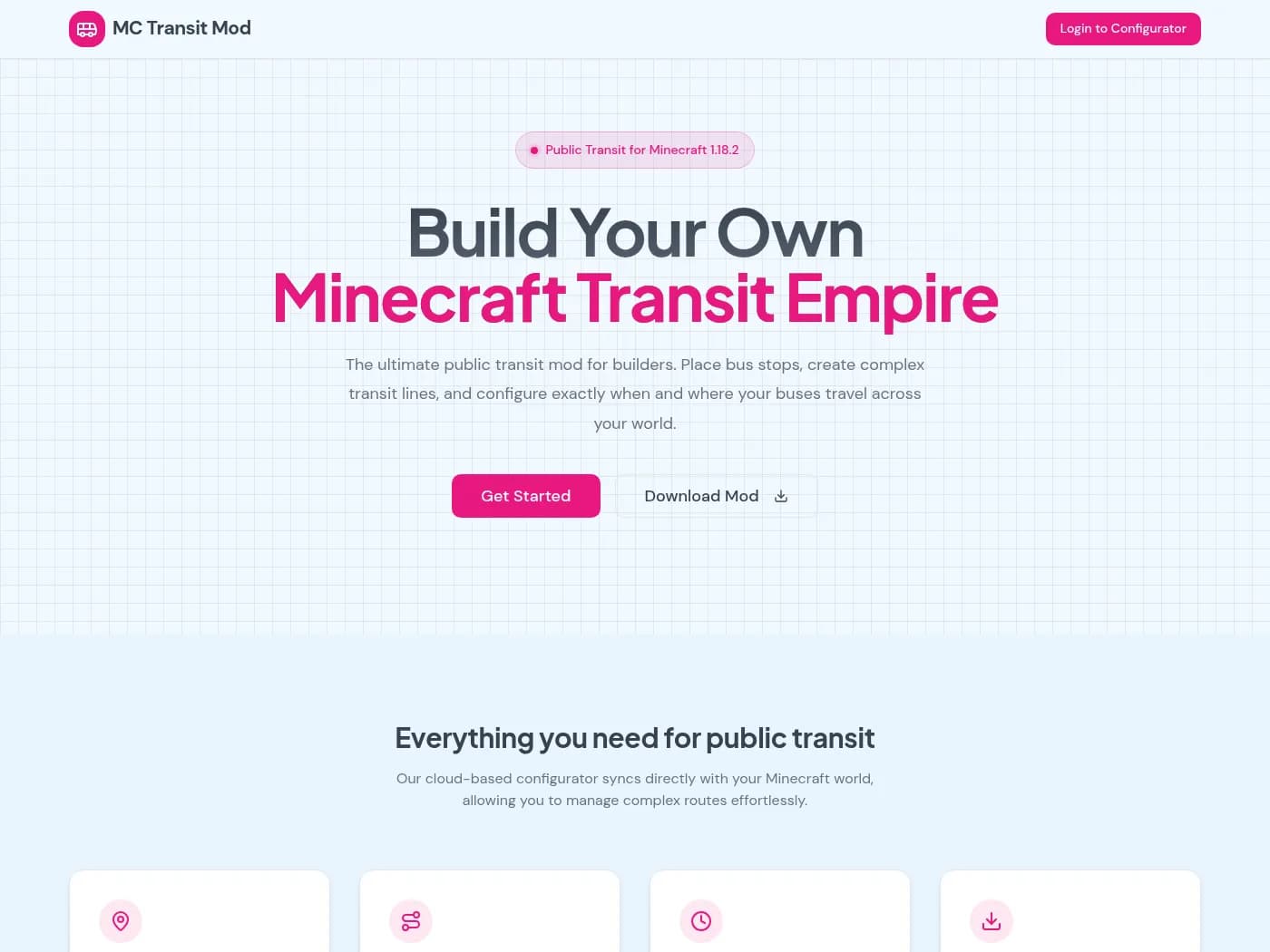 Minecraft Bus Lines Mod